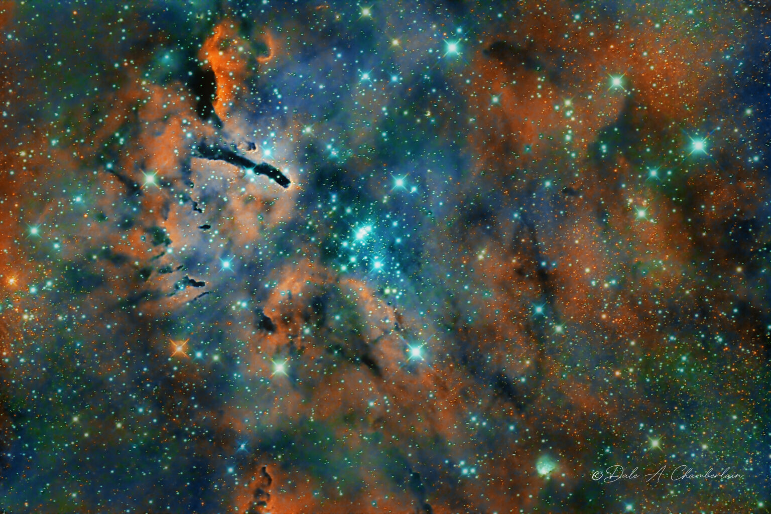 NGC 6820 - Open Cluster in Vulpecula : Chamberlain Observatory